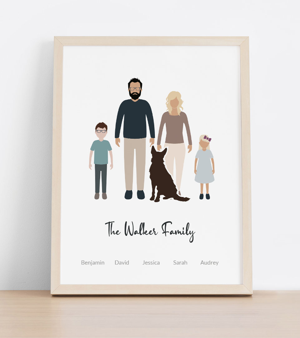 Create a Personalized Family Portrait Illustration - Revellia
